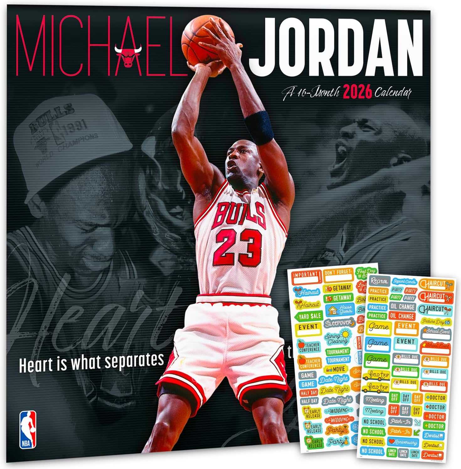 Michael Jordan Calendar 2026 - Deluxe 2026 Michael Jordan NBA ...