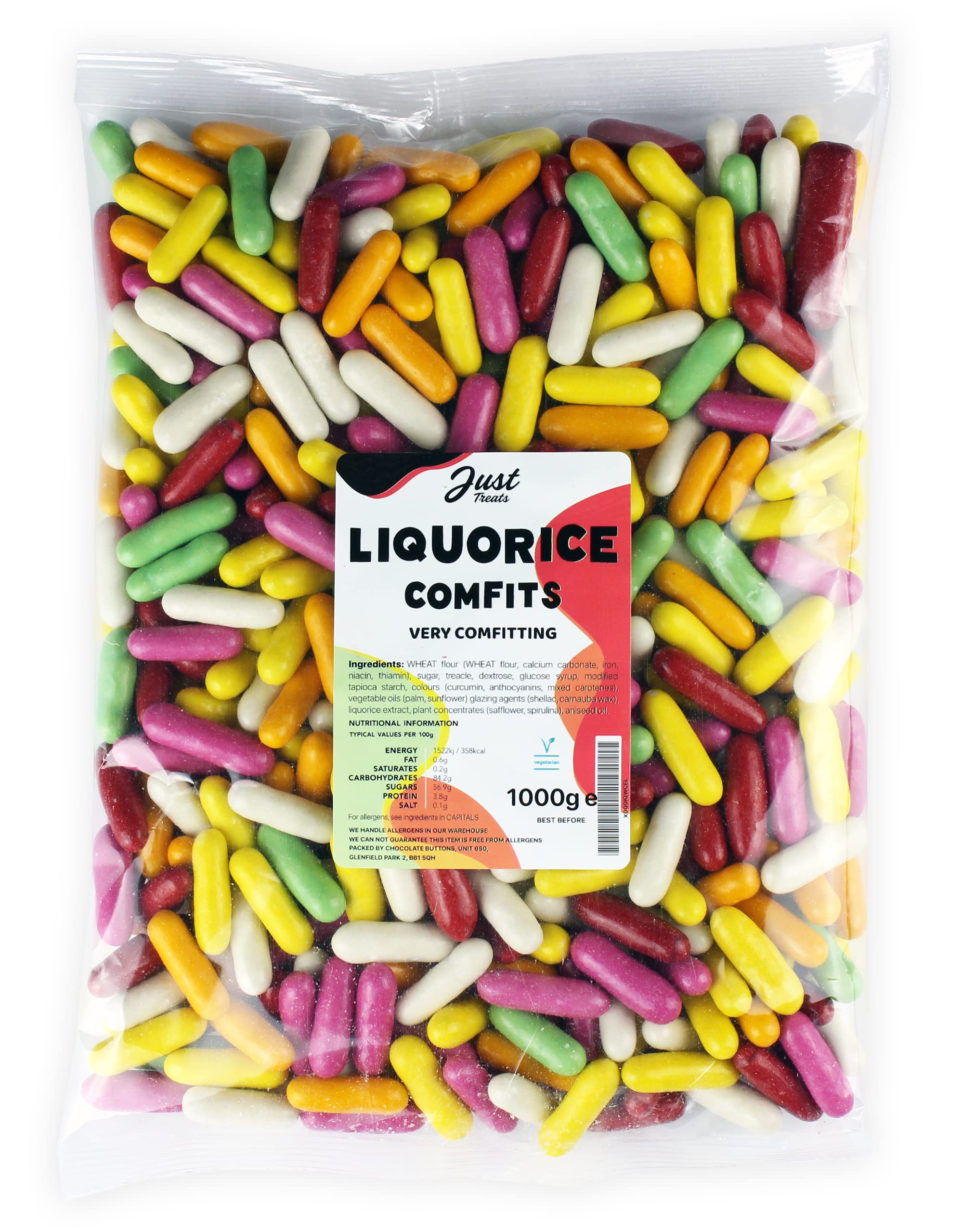 Just Treats Liquorice Comfits (1 Kilo Party Bag) : Amazon.co.uk: Grocery