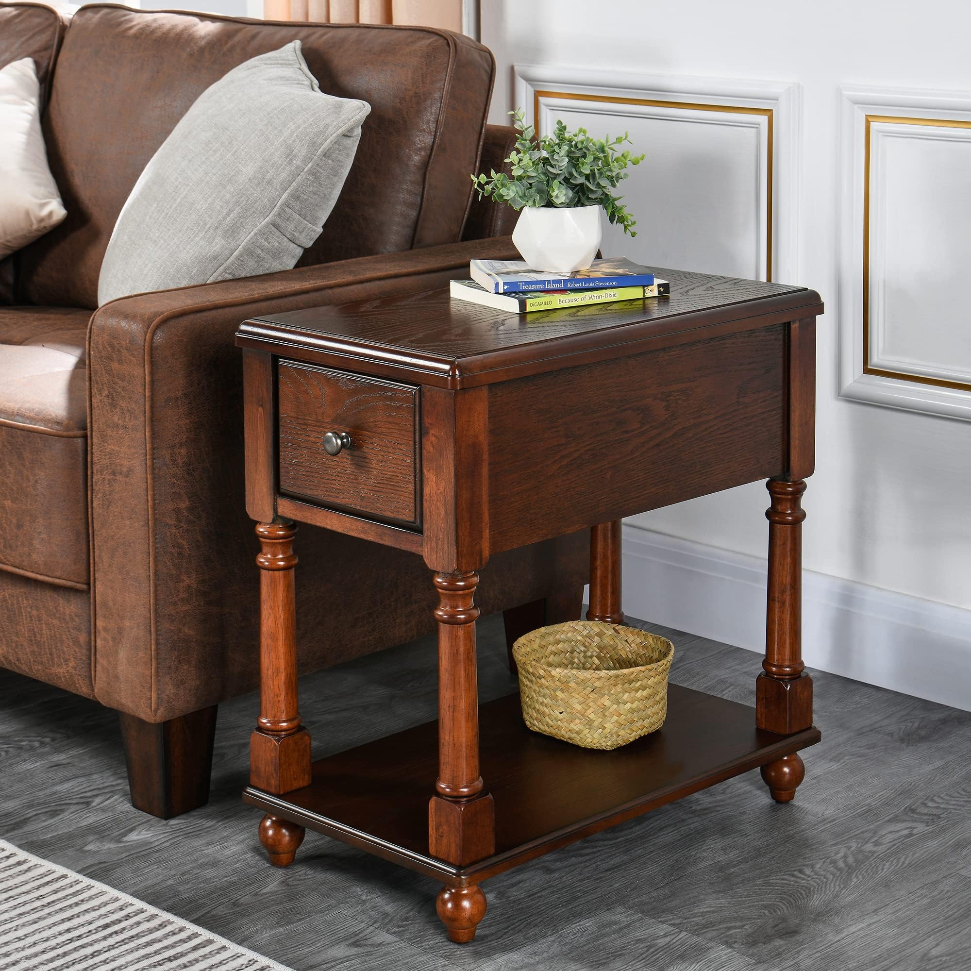 Amazon.com: Kaleigh Accent Table Regal Walnut - Made of Wood - Wooden ...