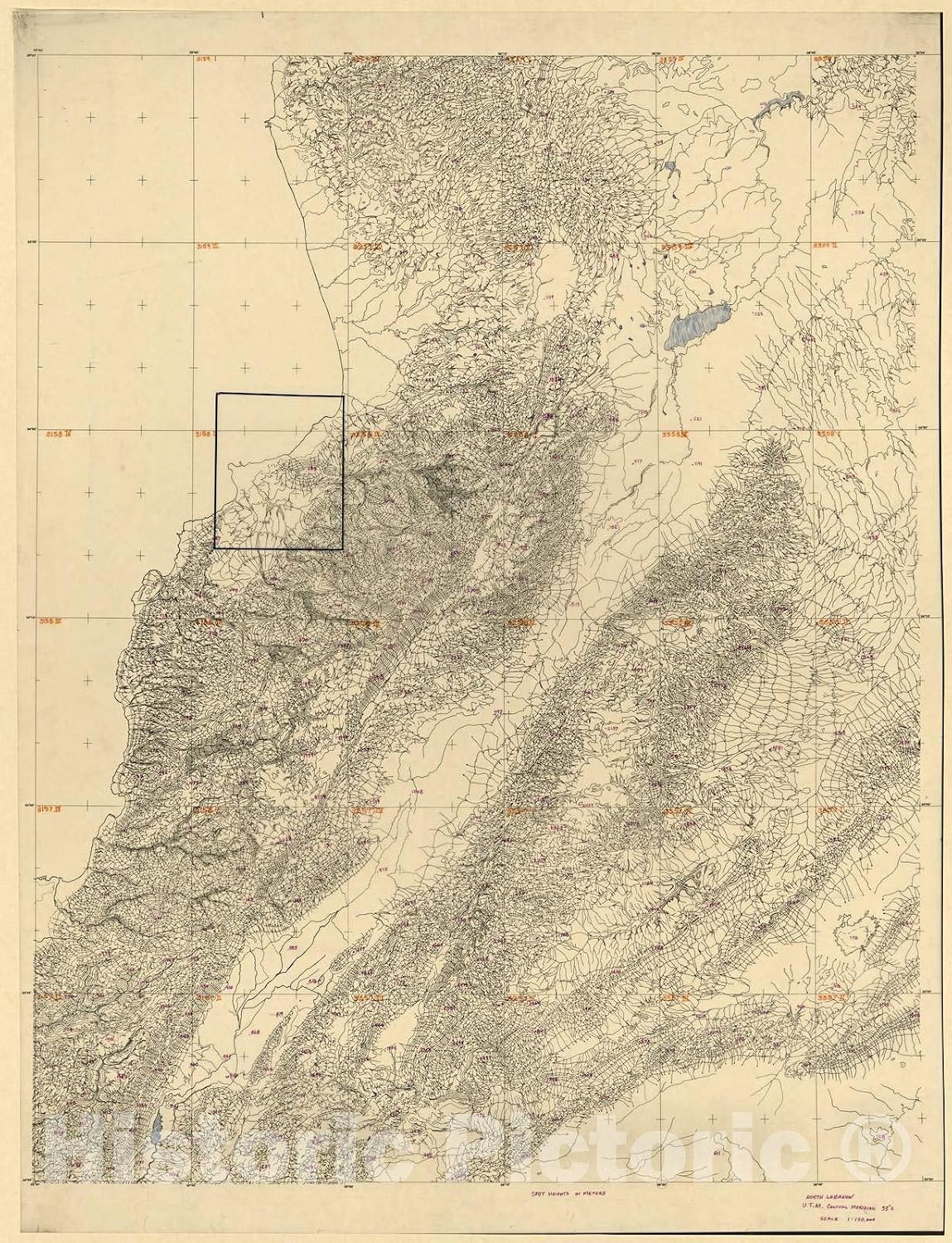 Amazon.com: Historic Wall Map - CIA Terrain Board Collection - North ...