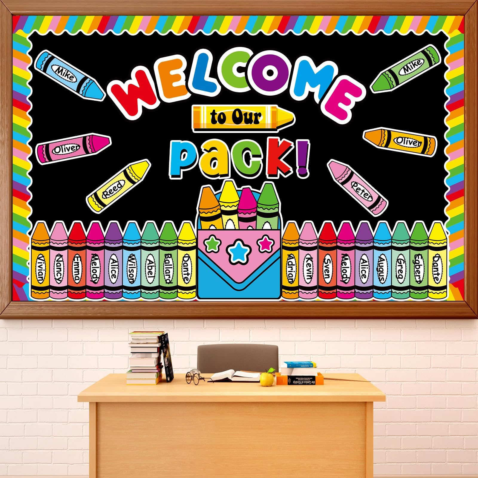 Amazon.com: JSC385 We Could Learn A Lot from Crayons Classroom Poster ...