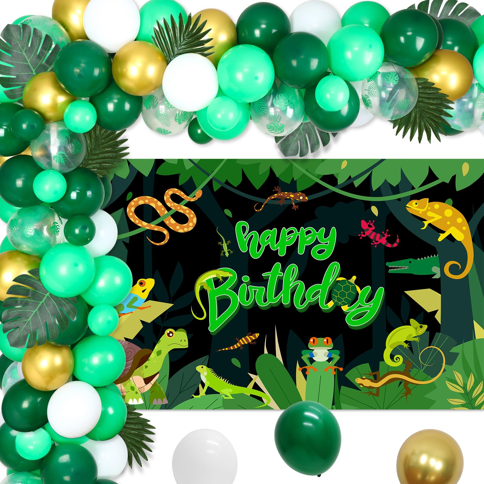 Amazon.com: Reptile Birthday Party Decorations for Boy Reptile Swamp ...