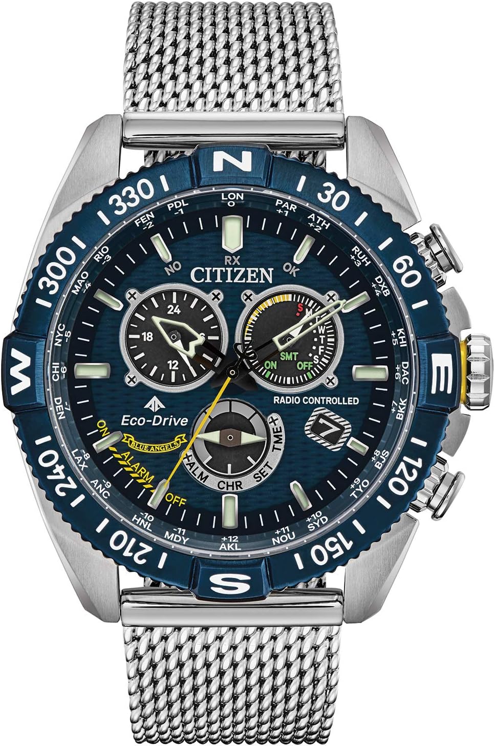 Reloj Citizen para Caballero 60668, Blue Angels, 43 mm, Acero ...