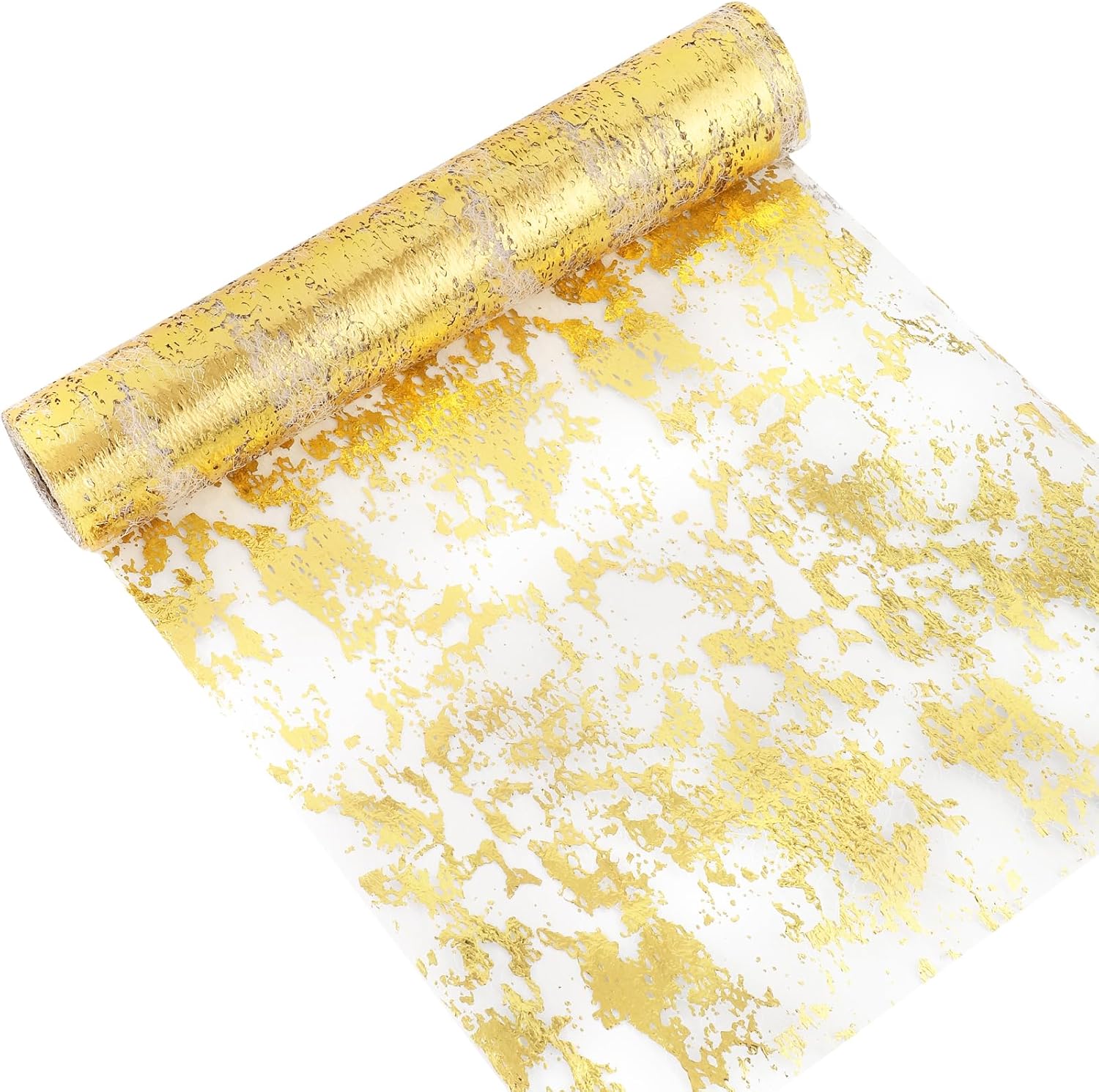Amazon.com: Gold Table Runner 11" x780" Glitter Mesh Sparkle Table ...