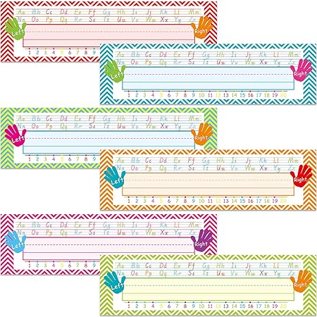 Amazon.com : Scholastic Alphabet-Number Line (Standard) Name Plates ...