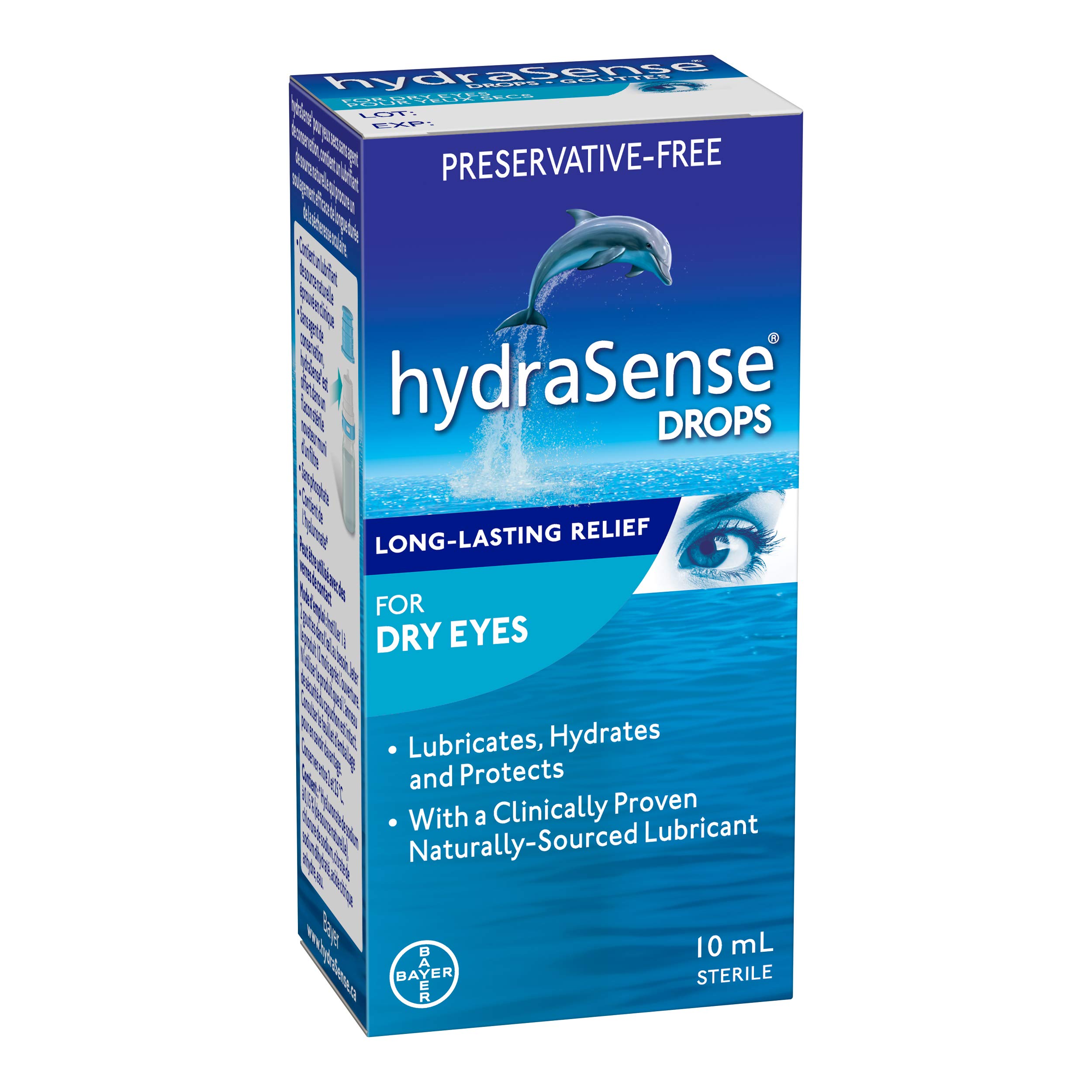 hydraSense Eye Drops, For Dry Eyes, Fast and Long-Lasting Relief ...