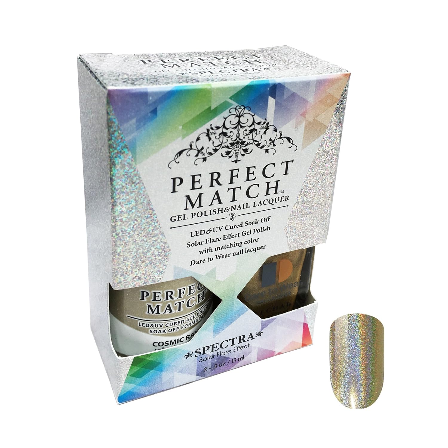 Amazon.com : LeChat Perfect Match Spectra Collection Gel Polish + Nail Lacquer Cosmic Rays ...