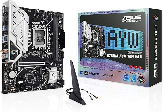 ASUS B760M-AYW WiFi D4 II Intel® B760 (LGA 1700) microATX mATX ...
