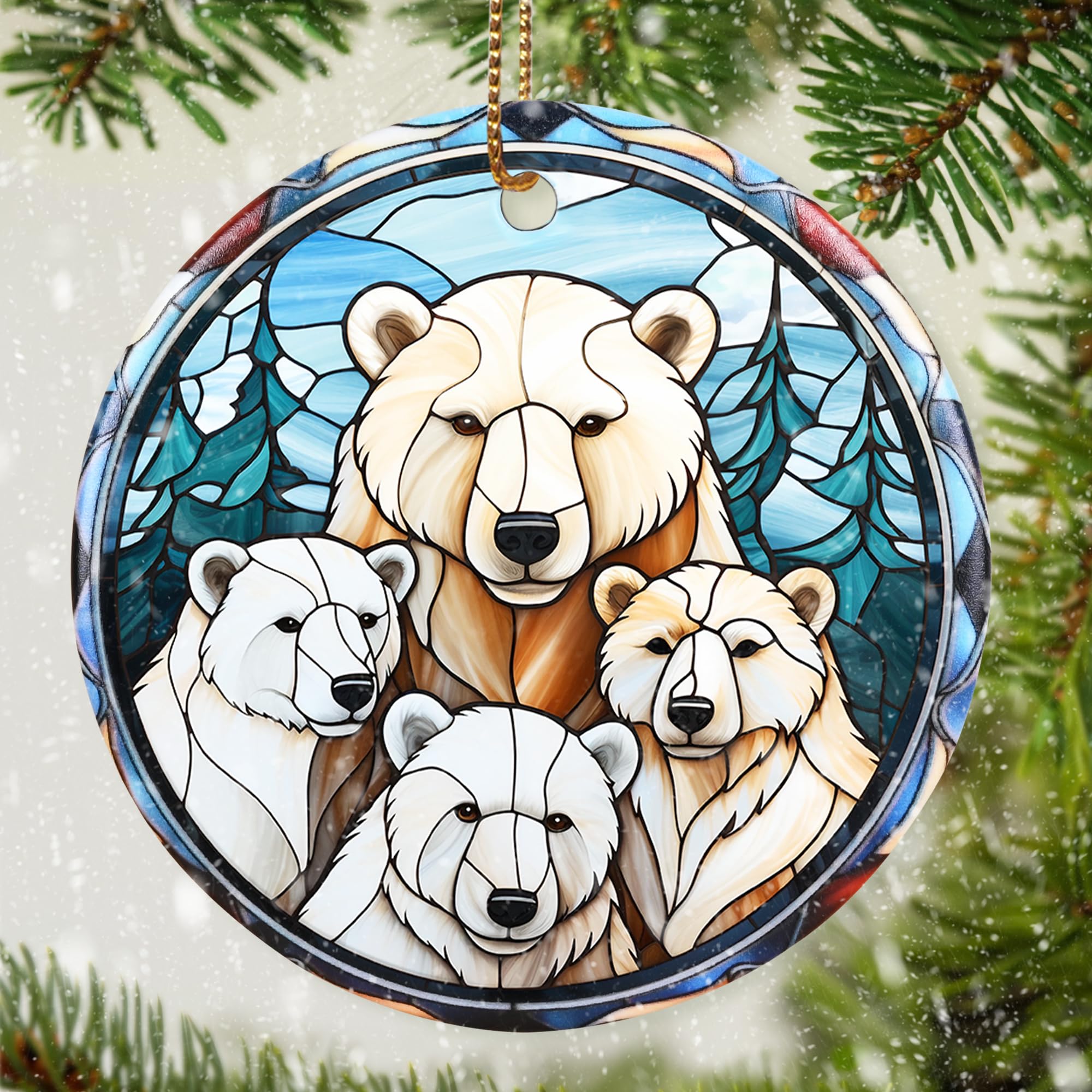 Amazon.com: Polar Bear Christmas Ornament, Dodosky Polar Bear Hanging Ornaments, Polar Bear ...