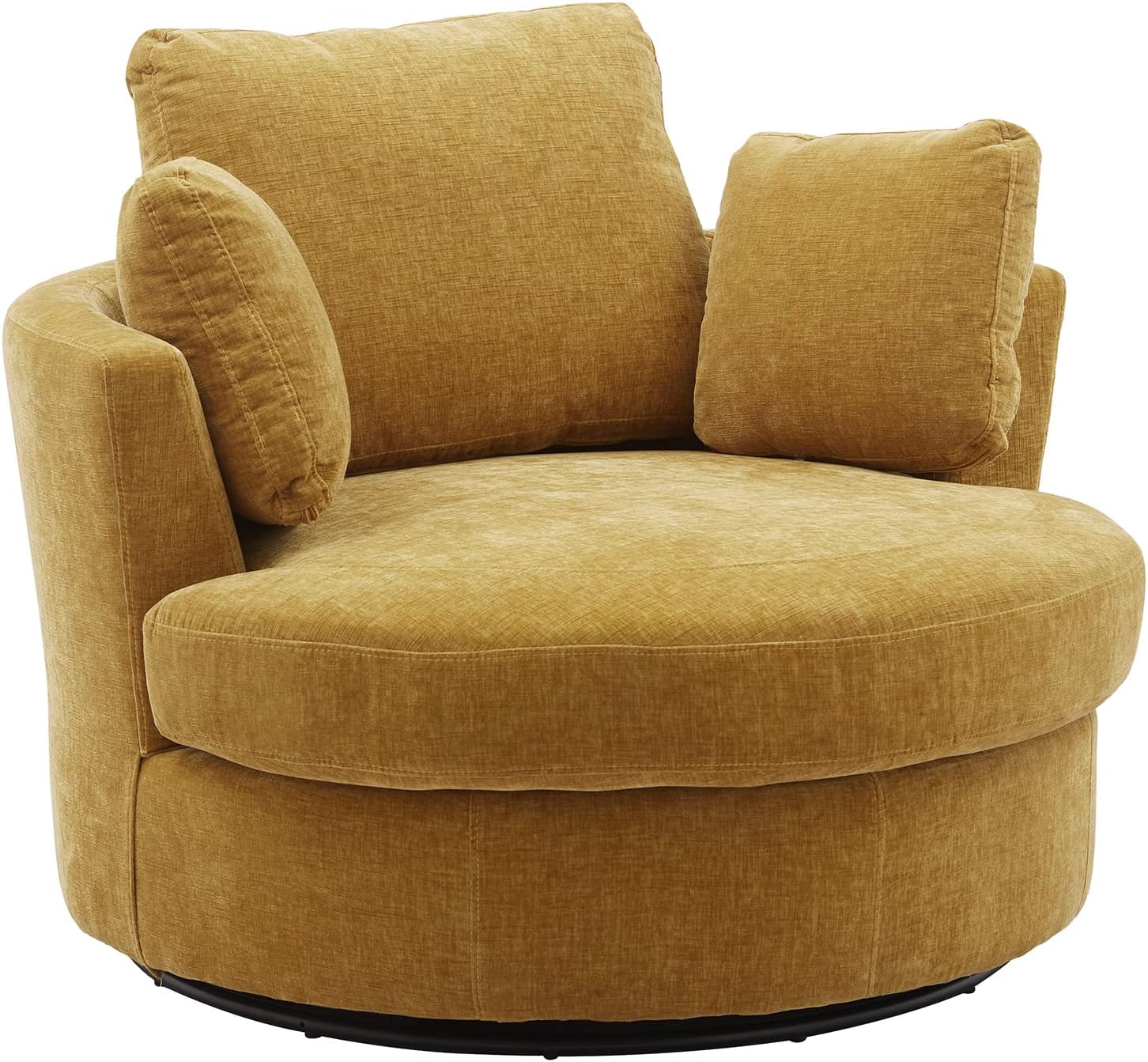 Amazon.com: 360° Swivel Accent Barrel Chair with 3 Pillows Furniture ...