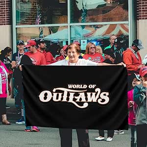 Amazon.com : World Of- Outlaws 3 X 5 Foot Outdoor Decorative Flag ...