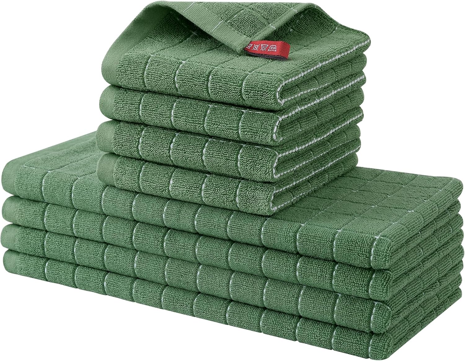 Amazon.com: Homaxy Kitchen Towels and Dishcloths Set, 12 x 12 and 13 x ...
