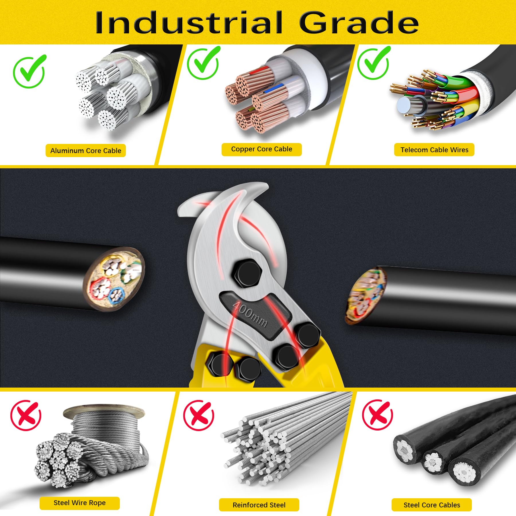 Snapklik.com : AUPREX 18 Inch Heavy Duty Cable Cutter