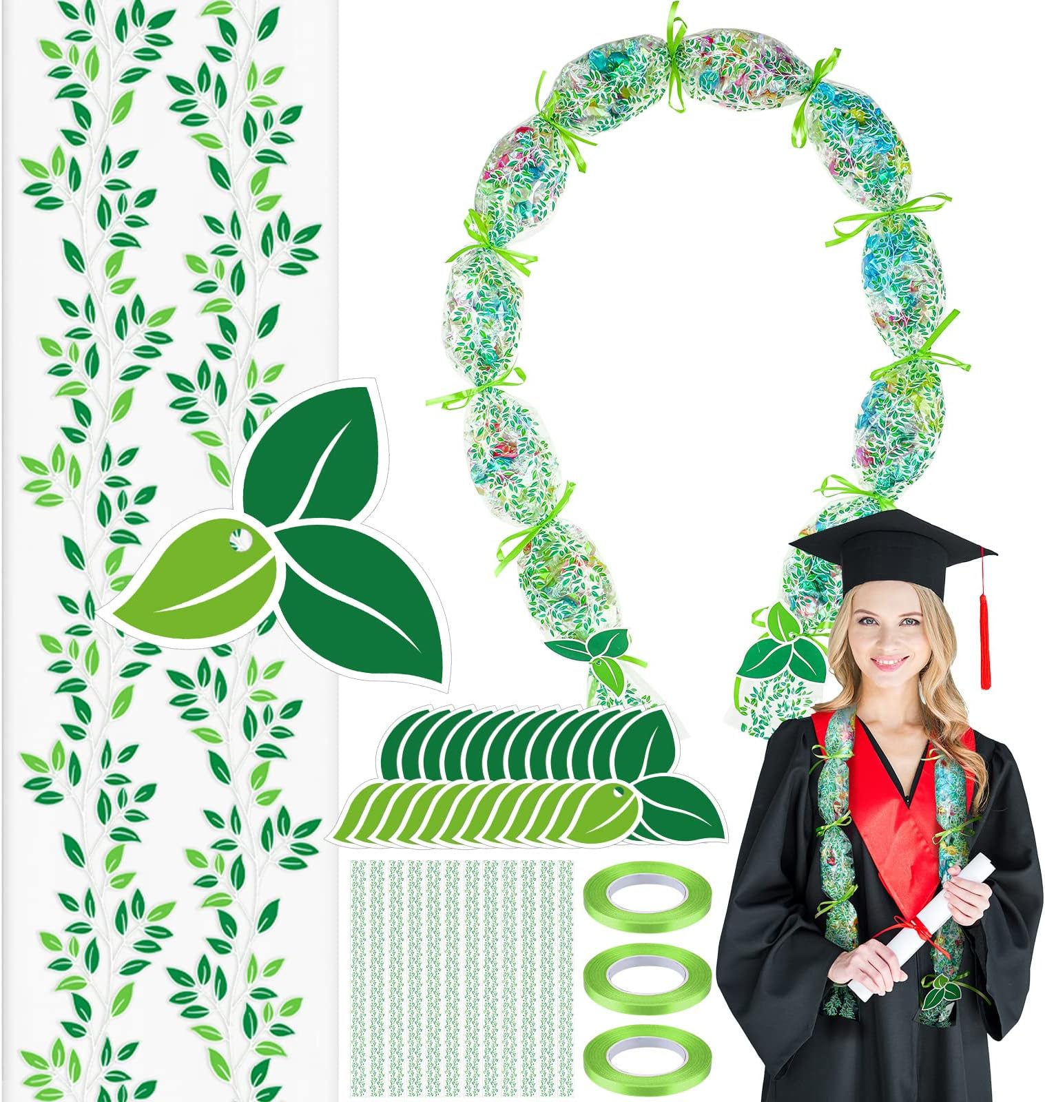 Amazon.com: Kisston Graduation Candy Lei Making Kit Includes 12 Pcs ...