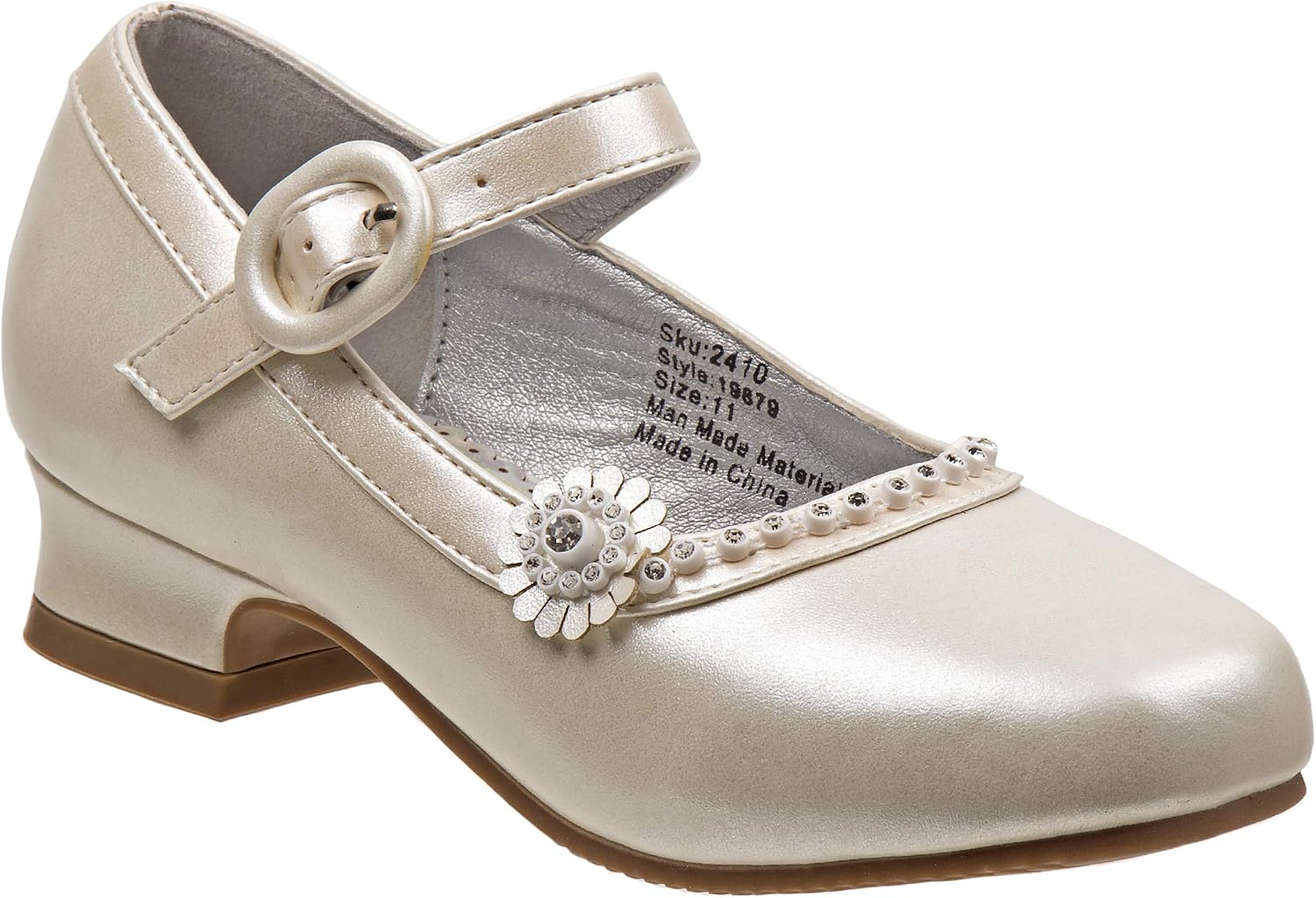 Amazon.com | Josmo Girls' Emma Ballet Flat, Beige, 11 Medium US Little ...