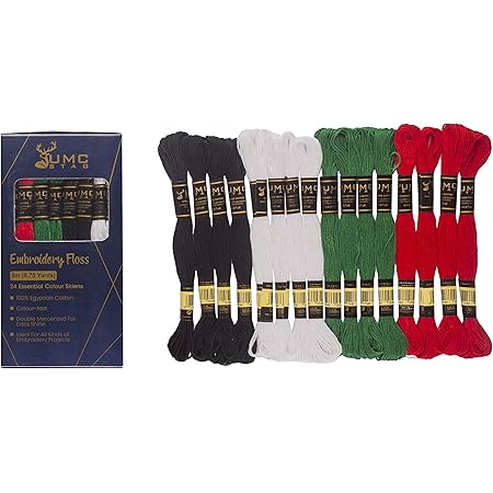 Trebla Pack of 6 Embroidery Thread/Skeins - 8m - Post Box Red - Col ...