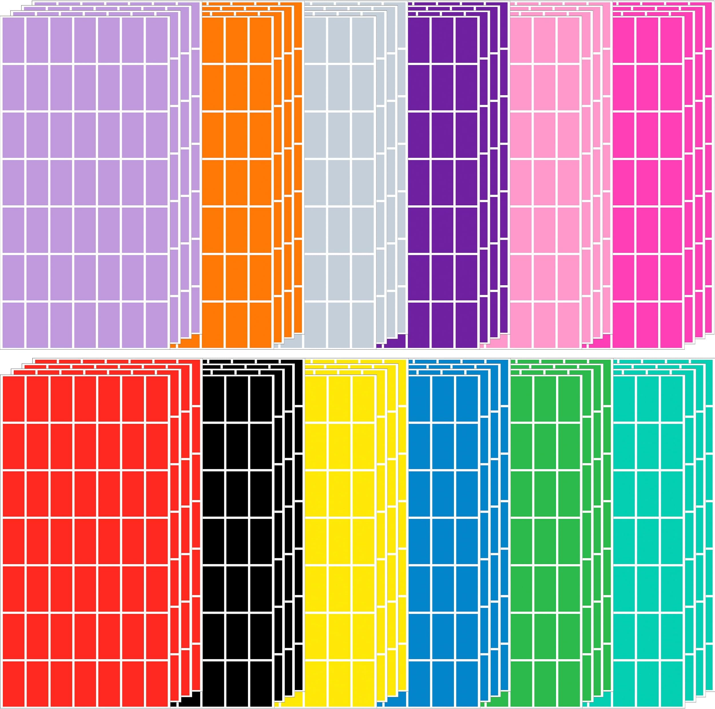 Amazon.com : 1000 Pieces Rectangular Color Coding Labels, 3 x 2 Inch ...