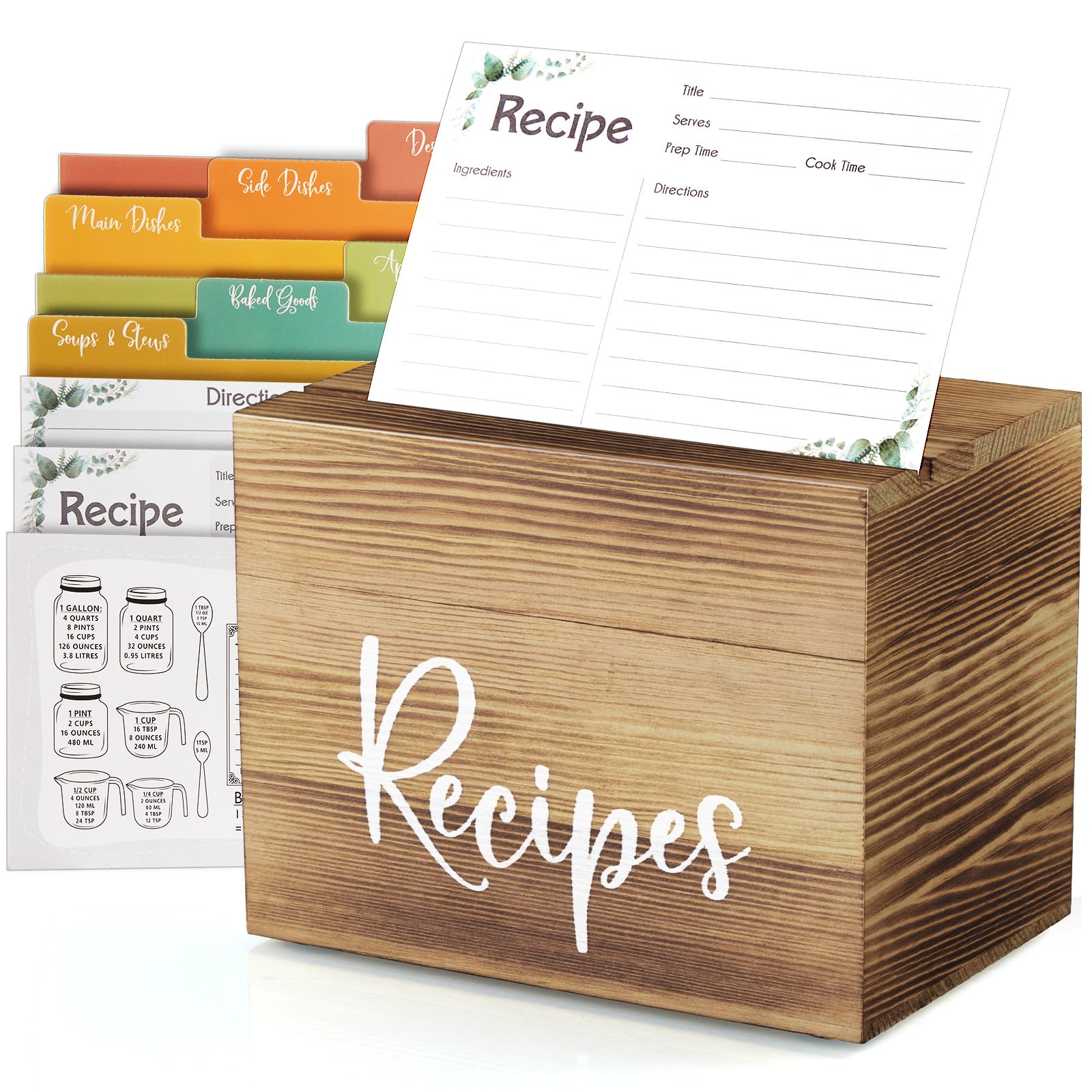 Amazon.com: DRASTAR Recipe Card Box, Recipe Holder 4x6, Recipe ...