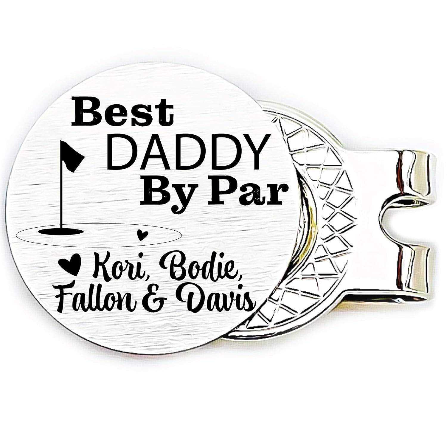 Amazon.com: Personalized Best Daddy By Par Golf Ball Marker Dad Gift ...