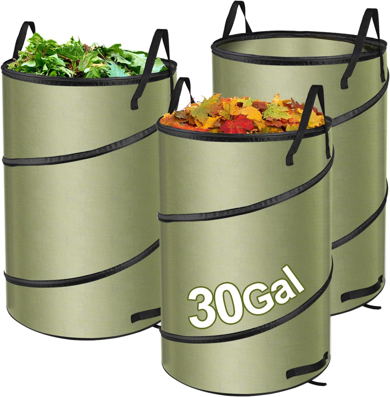 Amazon.com : Jardineer 6Pcs Collapsible Garden Bags Set, 3-Pack 30 ...