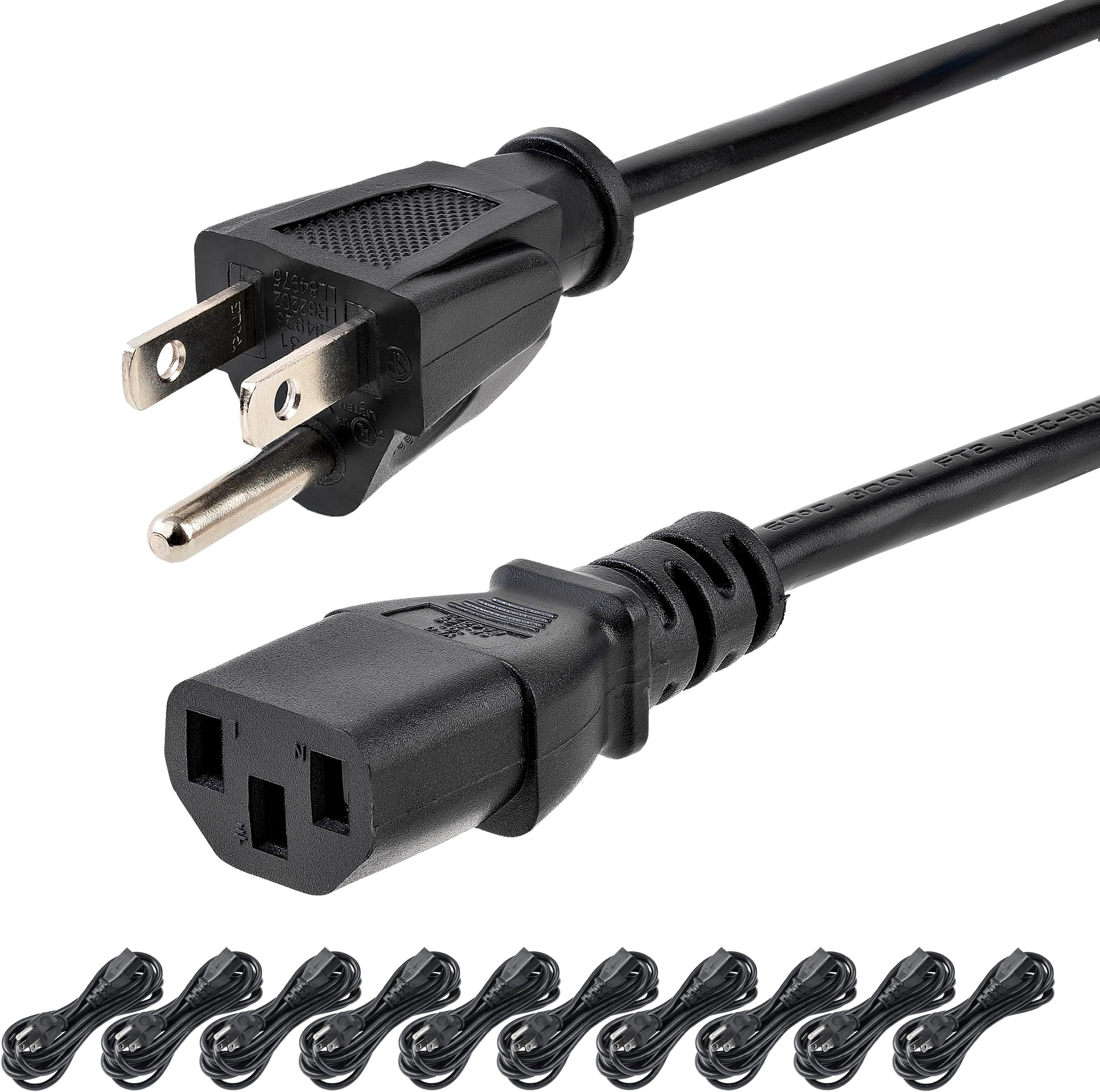 Amazon.com: StarTech.com 1ft (0.3m) Power Extension Cord, IEC 320 C14 ...