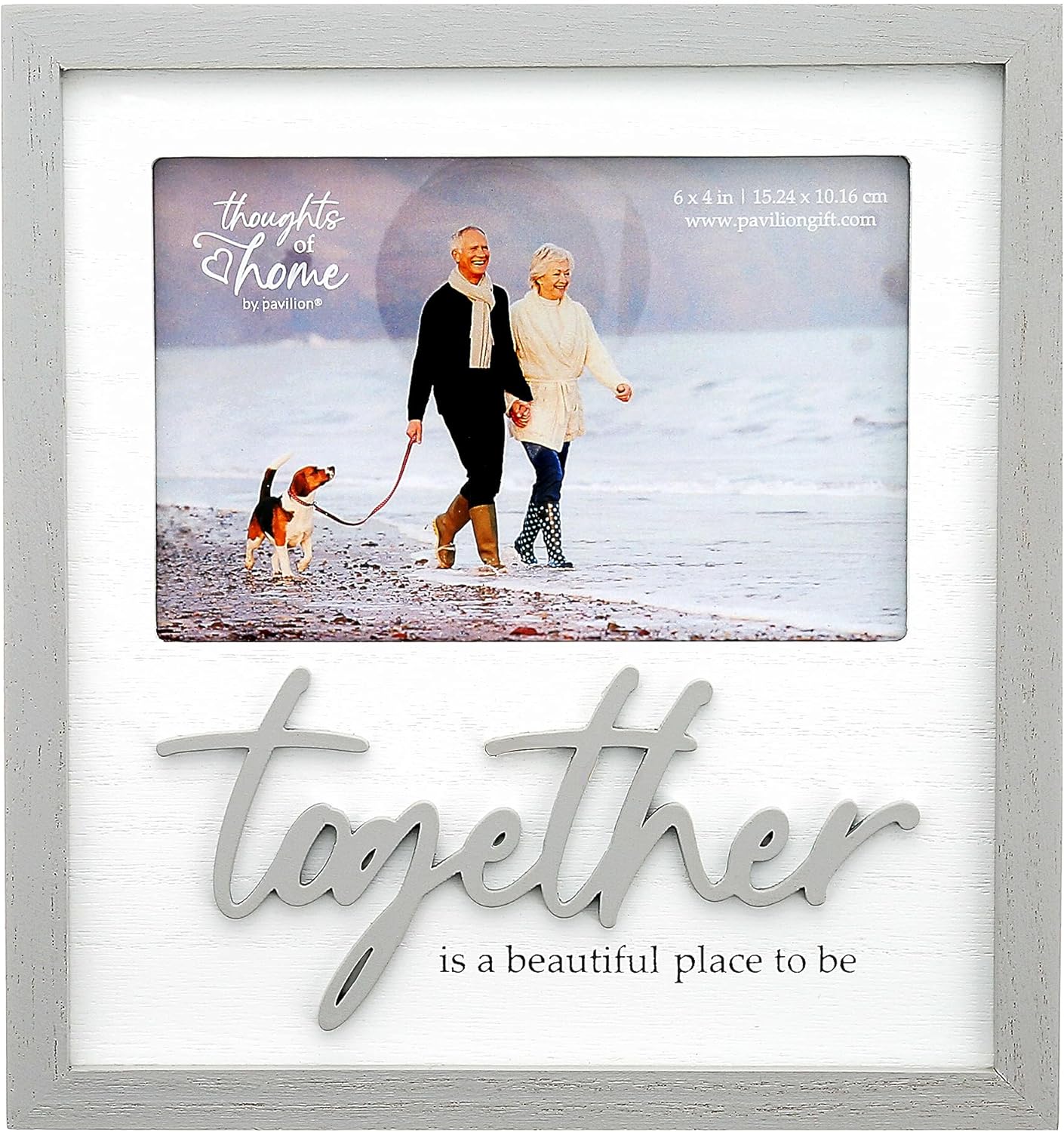 Amazon.com - Pavilion Gift Company - Together Photo Frame, White Washed ...
