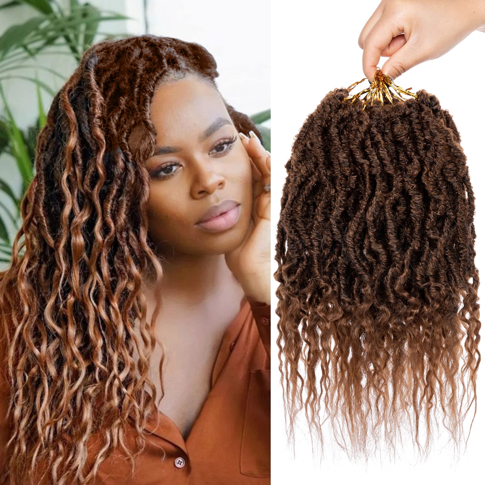 Unionbeauty 12 Inch Boho Queen Crochet Locs Pre looped Goddess Faux ...