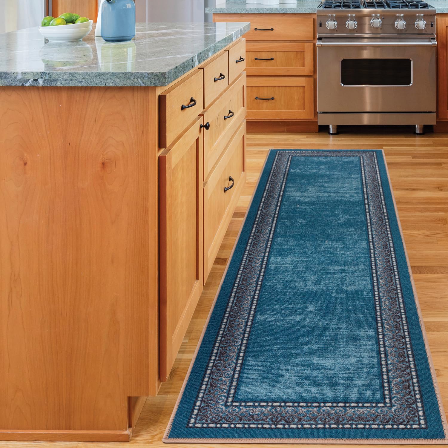 Amazon.com: Antep Rugs Alfombras Bordered Modern 2x5 Non-Slip (Non-Skid ...