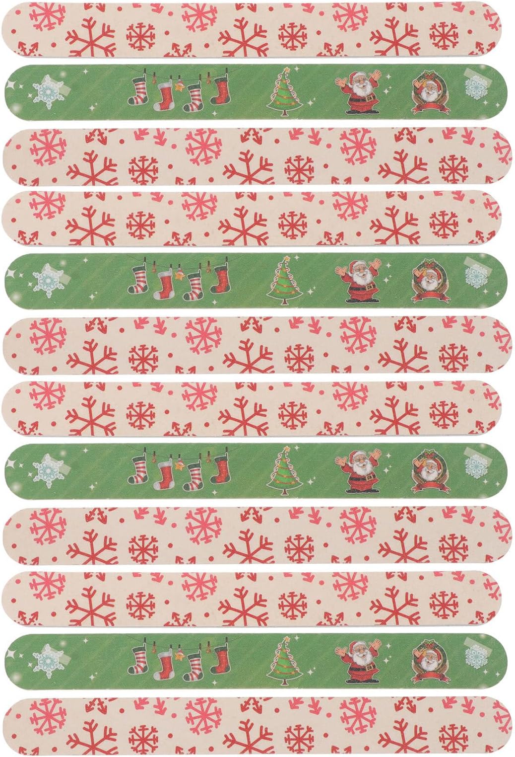 Amazon.com : LALAFINA 12Pcs Christmas Nail Files Double Sided Nail File ...