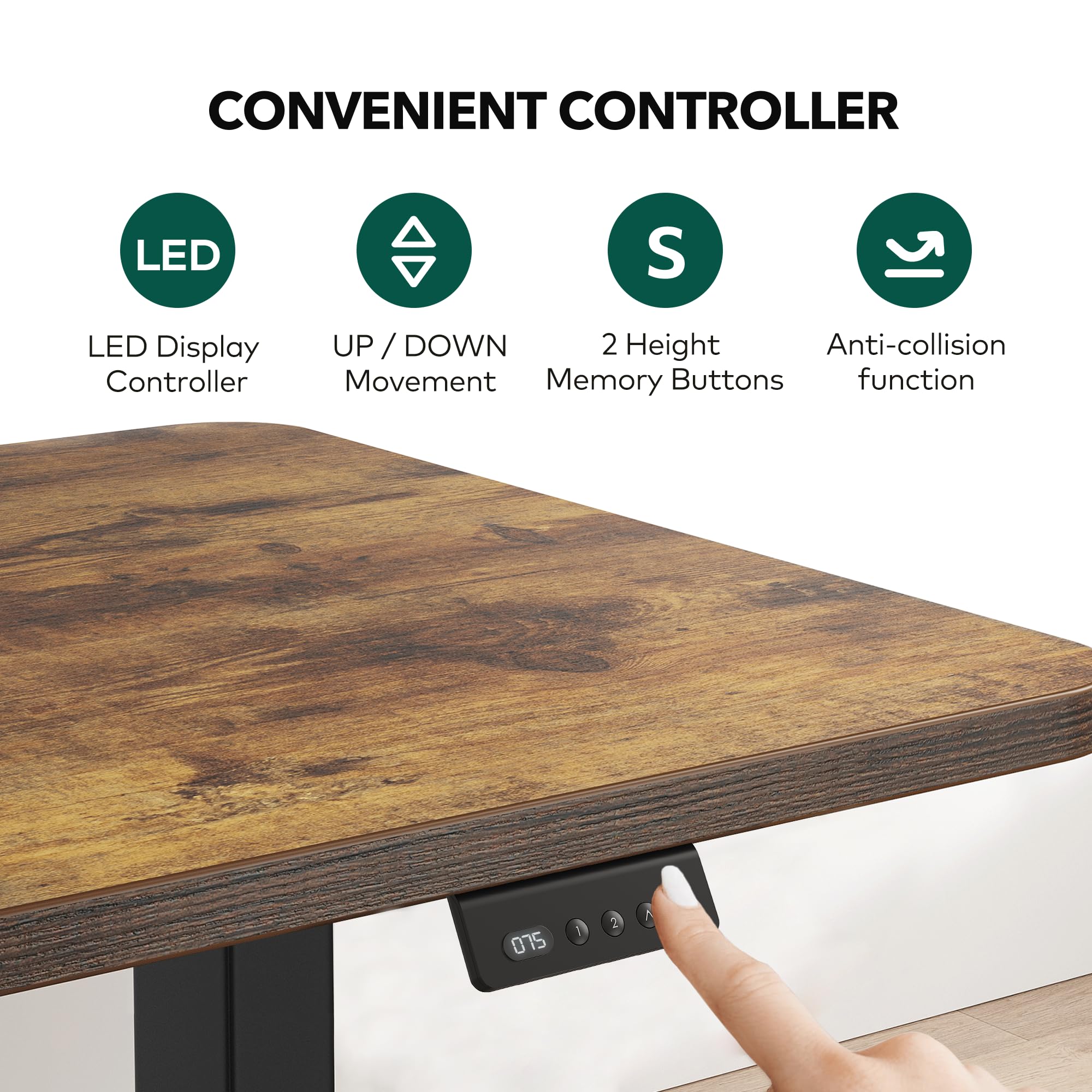 Snapklik.com : FEZIBO 63" L-Shaped Standing Desk - Adjustable Corner ...