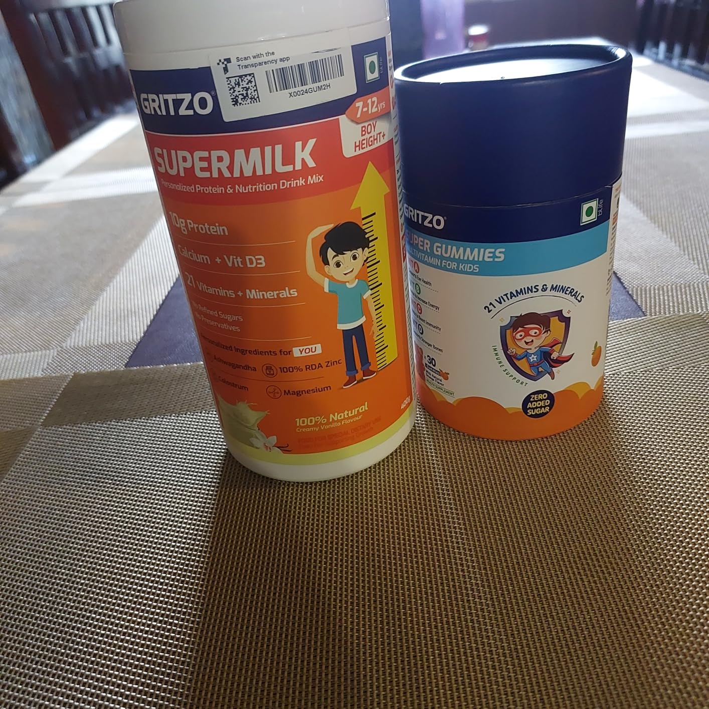 Buy Gritzo SuperMilk Growth+ (Formerly Height+) (7-12y Boys) (Creamy ...