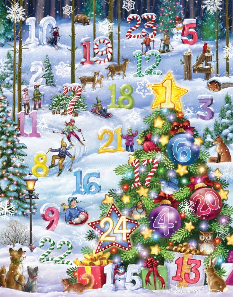 Amazon.com: Nativity Snow Globes Chocolate Advent Calendar with ...