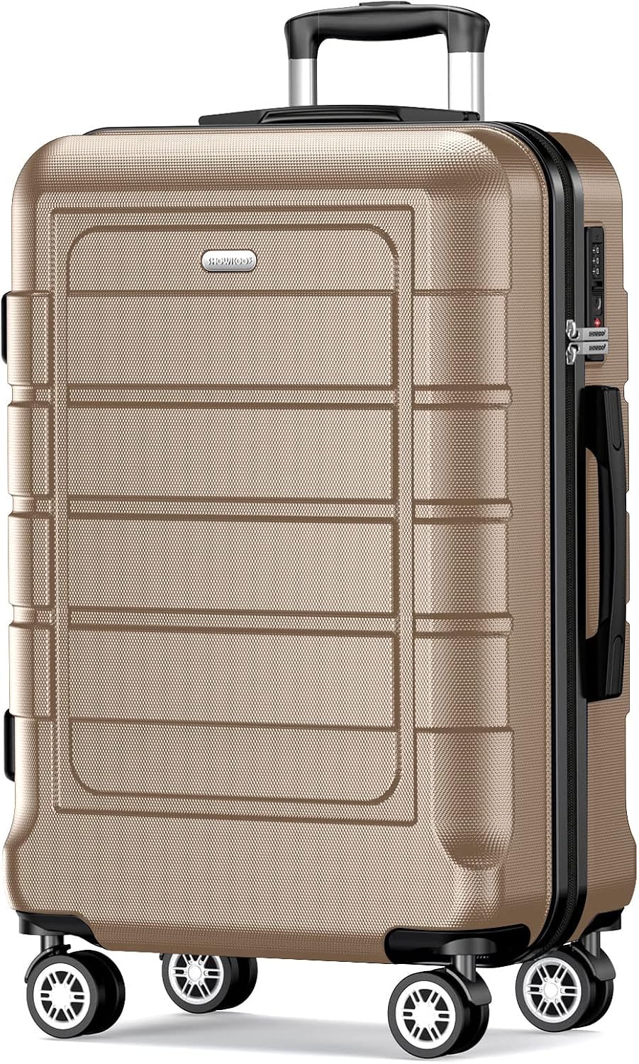 SHOWKOO Full PC Hardshell Luggage Sets Durable Expandable Hardside ...