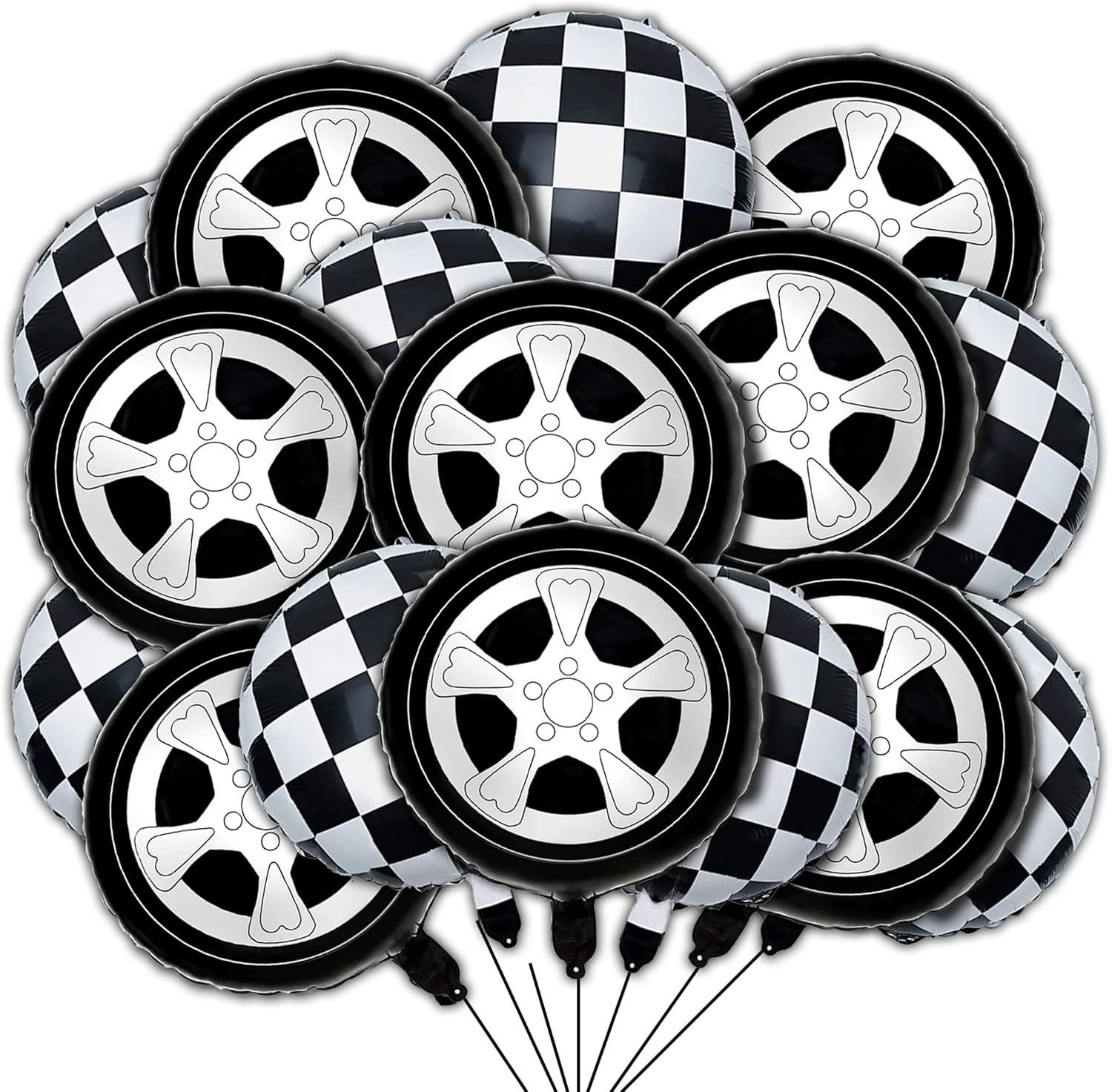 Amazon.com: ace Car Balloons Mylar Foil Wheel Tire Balloons 18Inch ...
