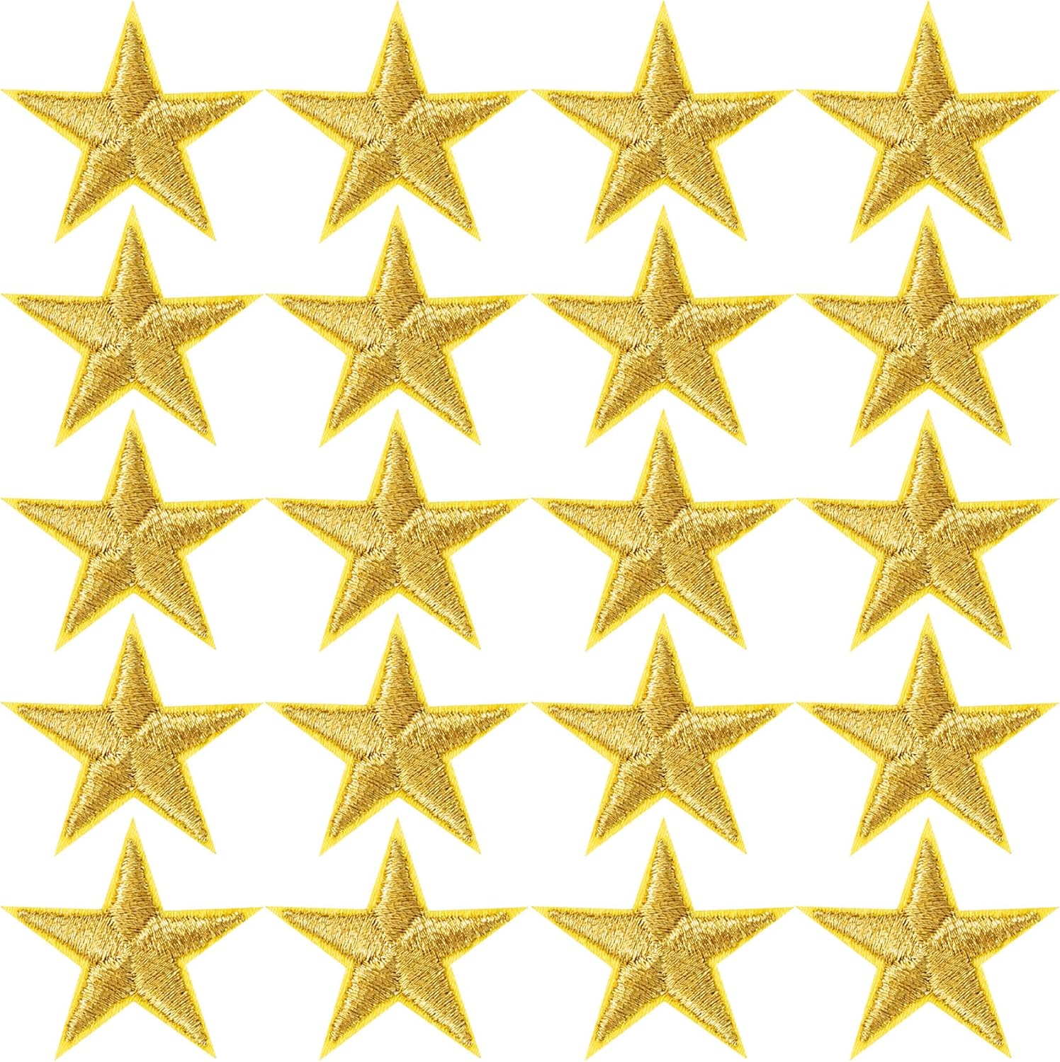 Amazon.com: PAGOW 20 Pcs Iron on Star Patch, 1 Inch Sew on Embroidered ...