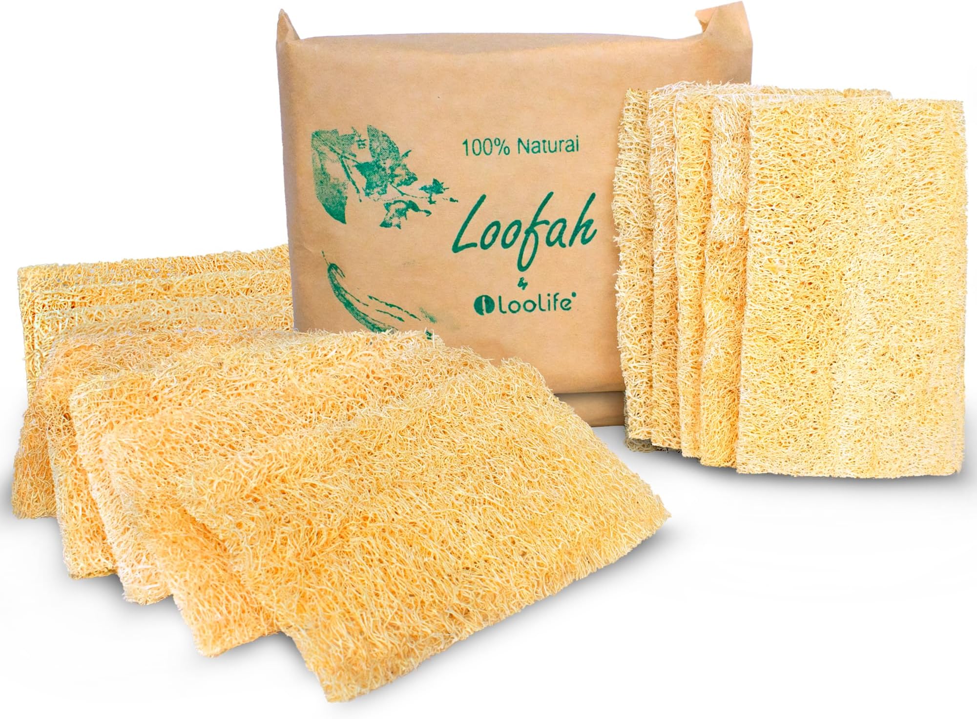 Amazon.com: Miw Piw Natural Loofah Dish Sponge Vegetable Scrubber for ...