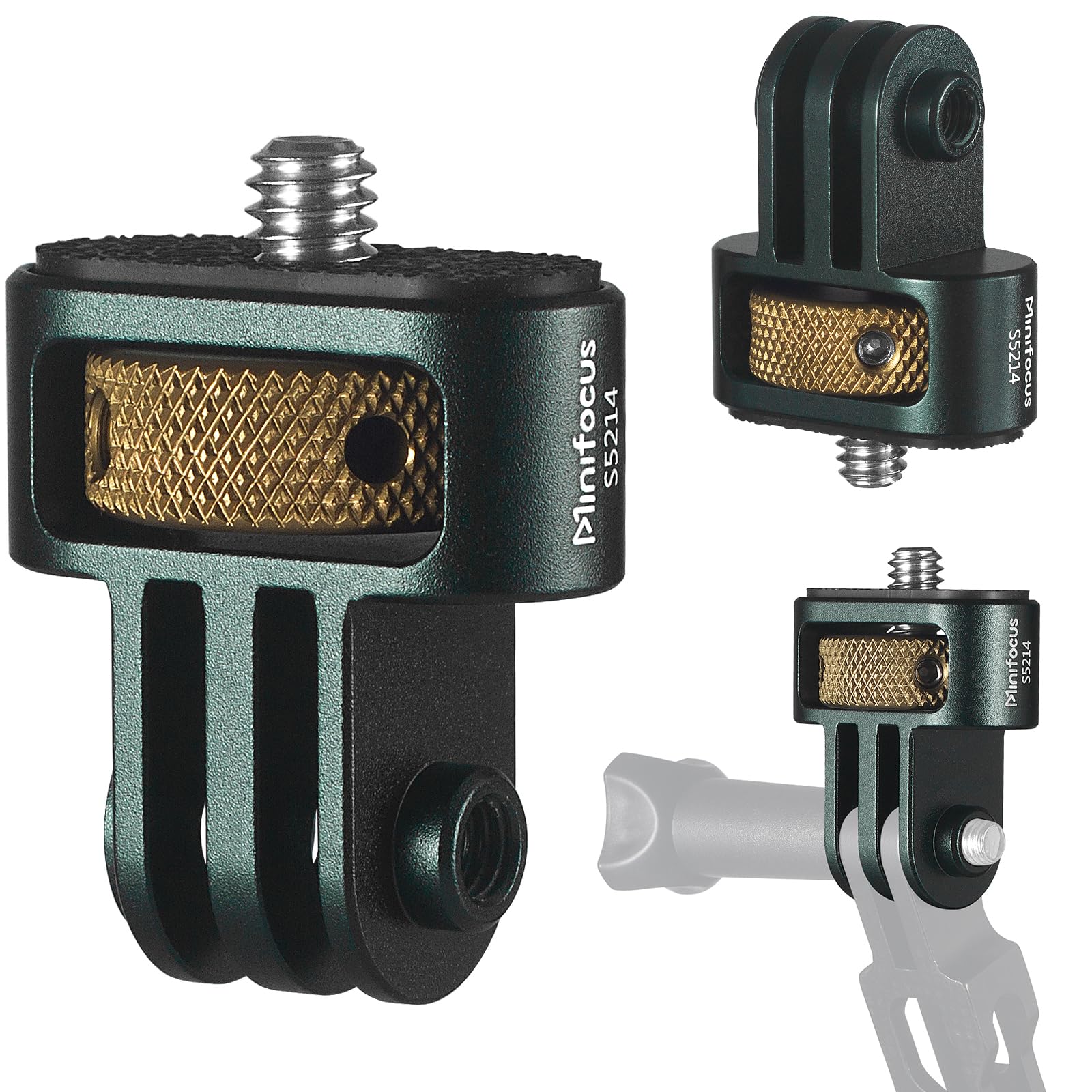 Amazon.com: MINIFOCUS Gopro to 1/4" Adapter, Aluminum CNC Gopro Tripod ...