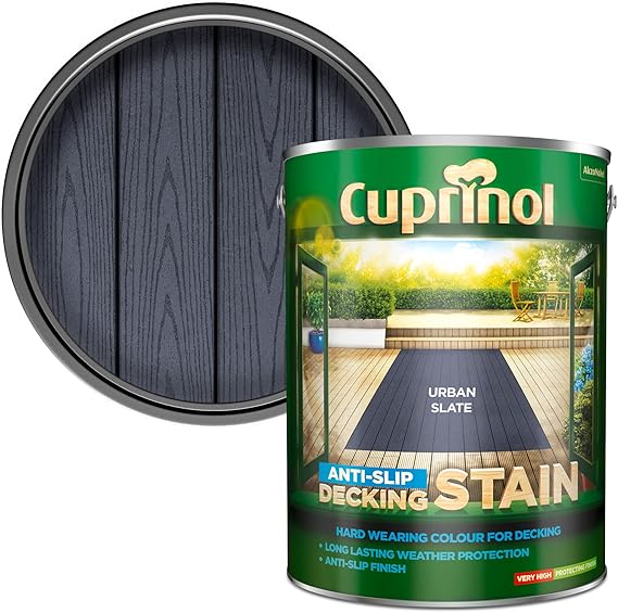 Dulux Cuprinol Anti-Slip Decking Stain - Urban Slate - 5L : Amazon.co ...