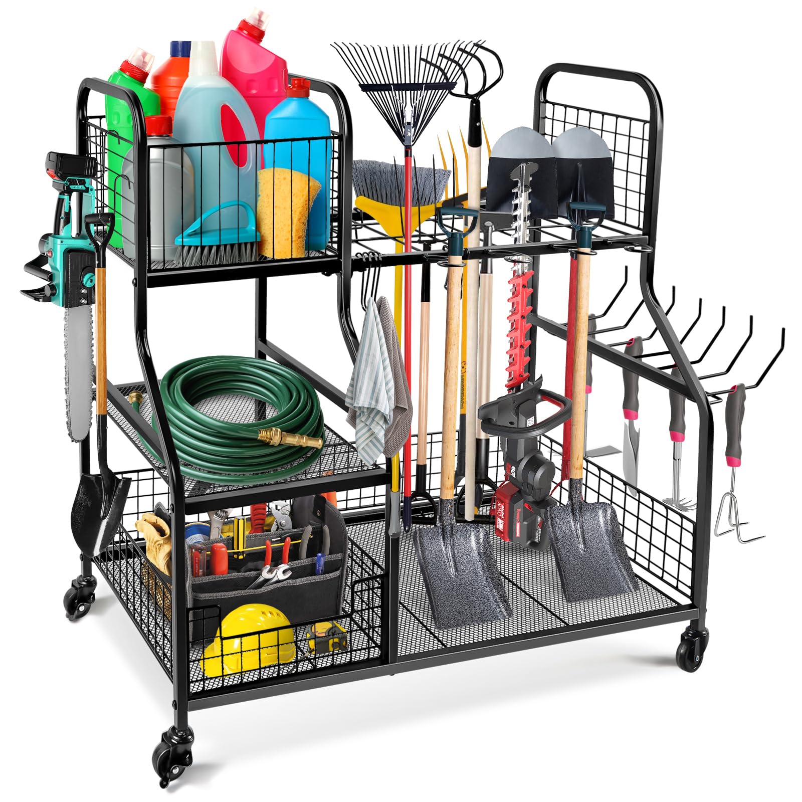 Amazon.com: Kalolary Garden Tool Organizer for Garage, Multi-Function ...