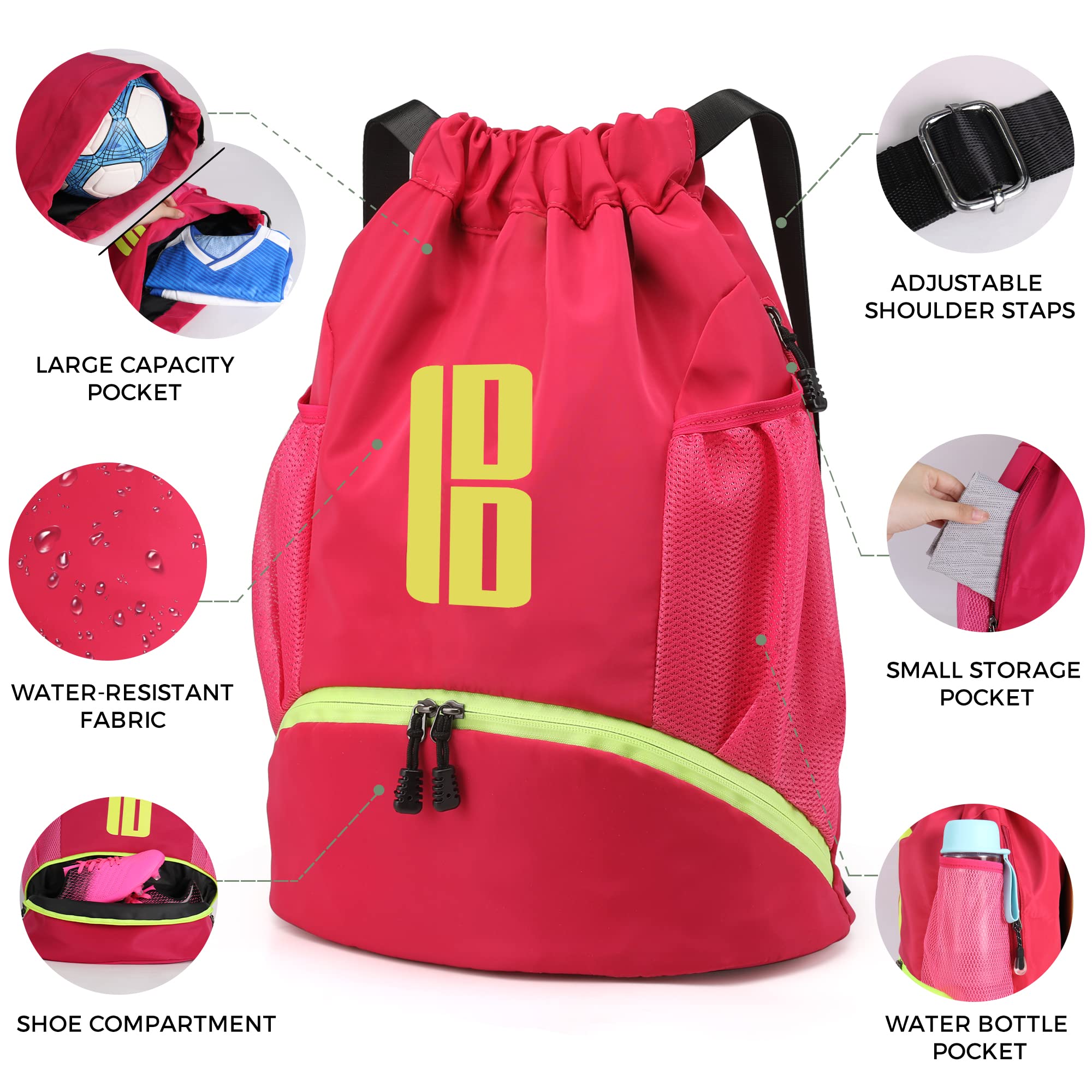 Snapklik.com : Brooman Youth Soccer Bags Boys Girls Soccer Basketball ...