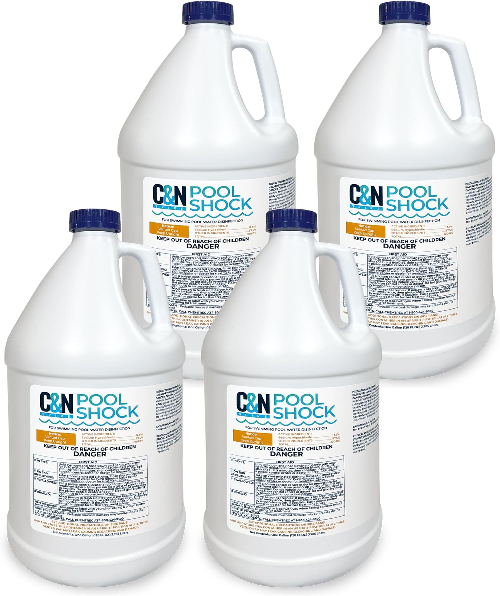 Amazon.com : Liquid Pool Shock - Sodium Hypochlorite 12.5 Percent ...