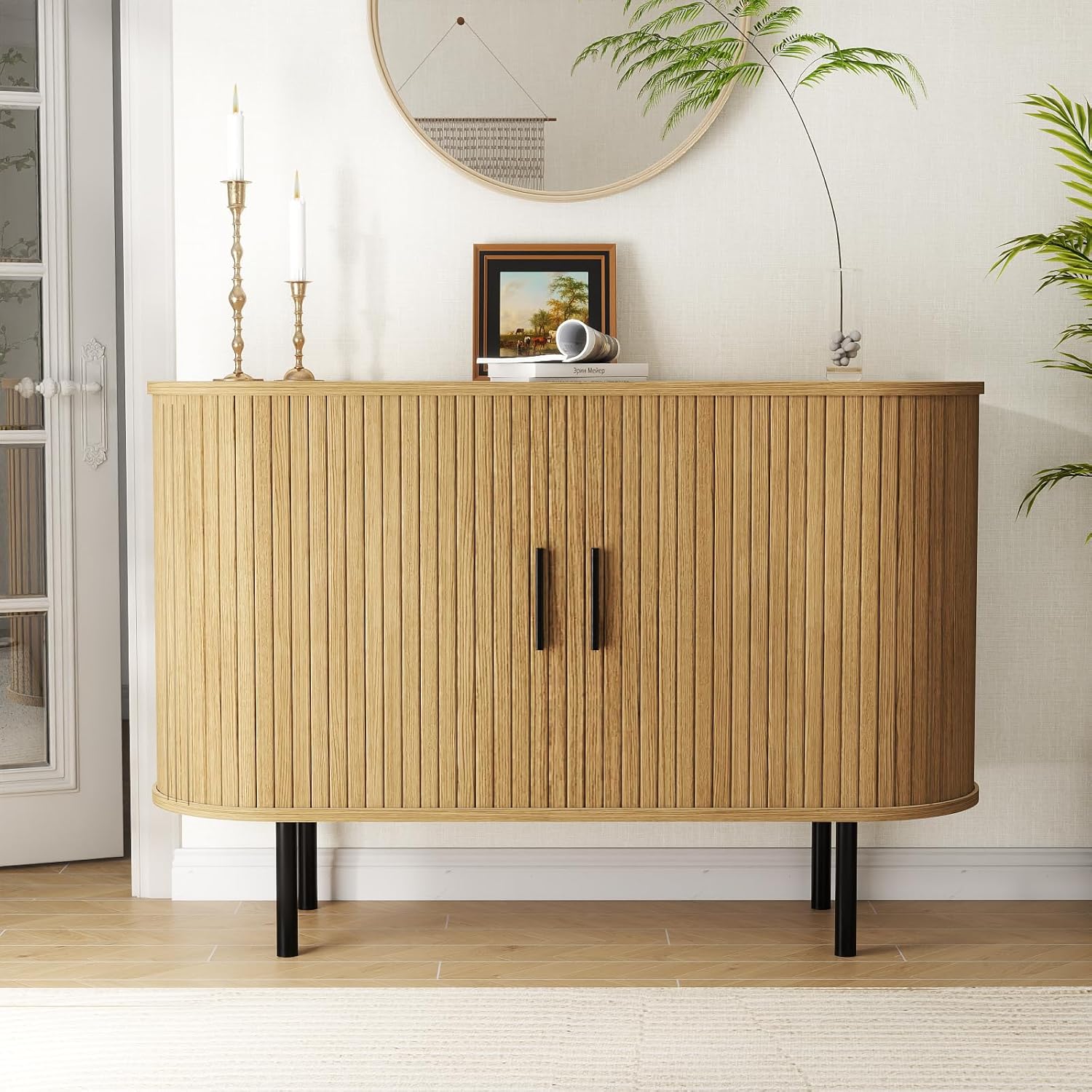 Amazon.com - EAG Buffet Cabinet with Storage, 47" Fluted Cabinet with ...