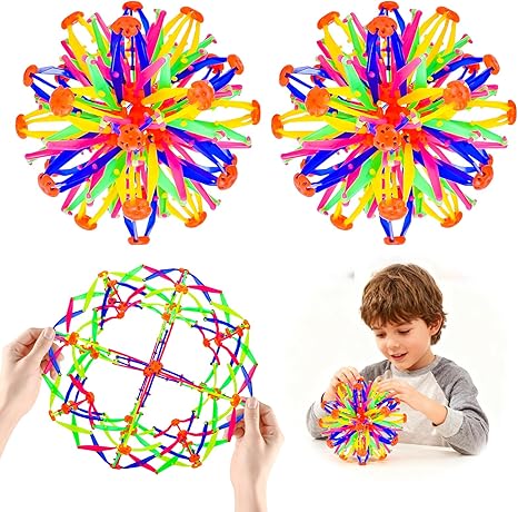 Amazon.com: AGSIXZLAN 2Pcs Colorful Sphere Collapsible Expandable Magic ...
