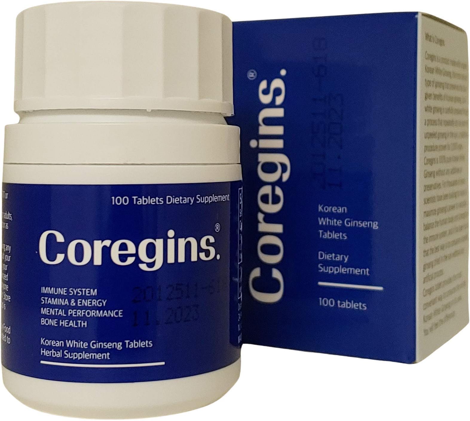 Amazon.com: Coregins Korean White Ginseng Tablet - 100% Whole Pure ...