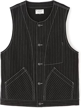 Amazon | [ショット] Schott/ショット/OLD HICKORY DENIM VEST/オールドヒッコリー ベスト メンズ XL 010 ブラック 782-2957001 ...