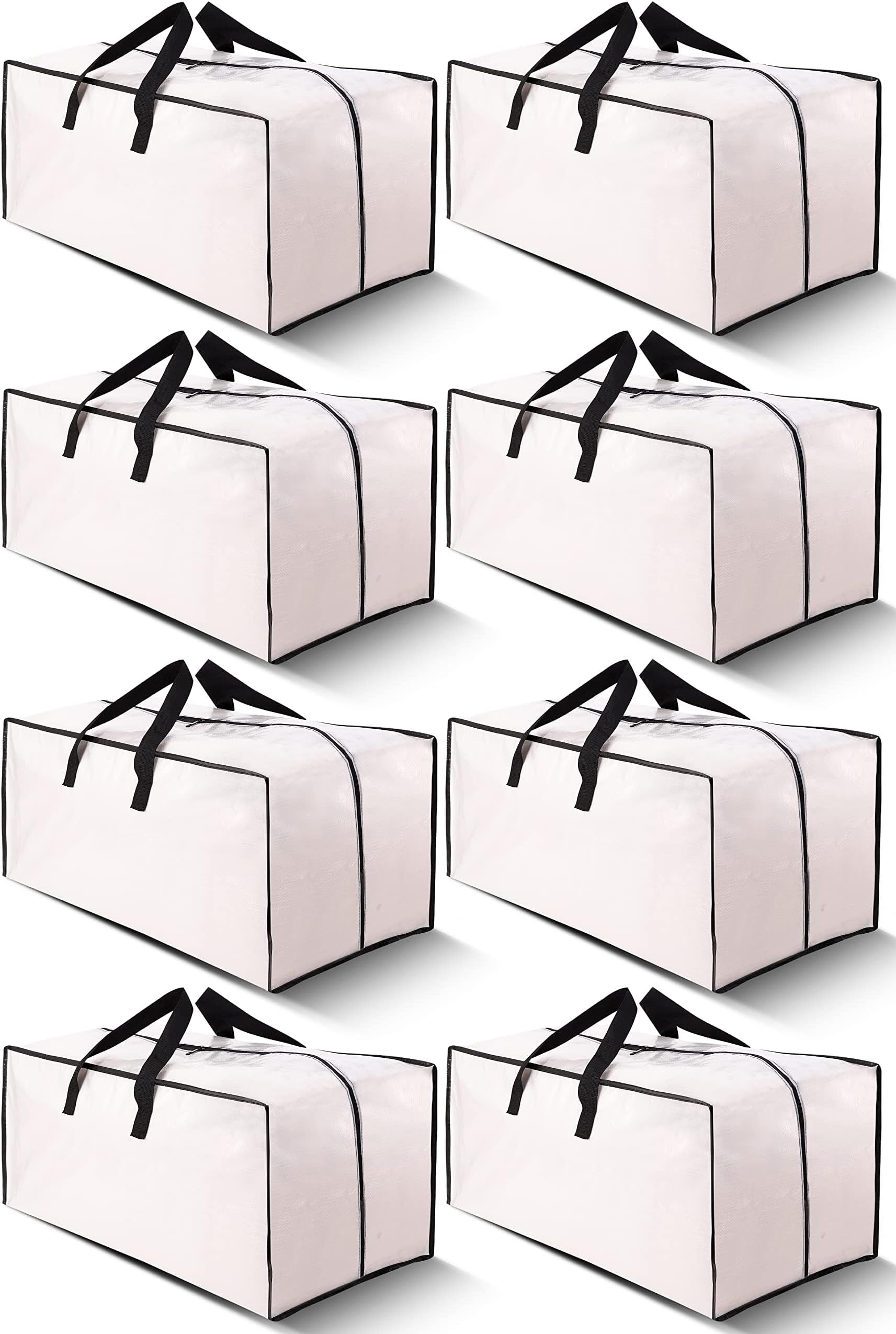 Amazon.com: Clear Storage Bags with Zipper, 8 Pack Large Moving Bags ...