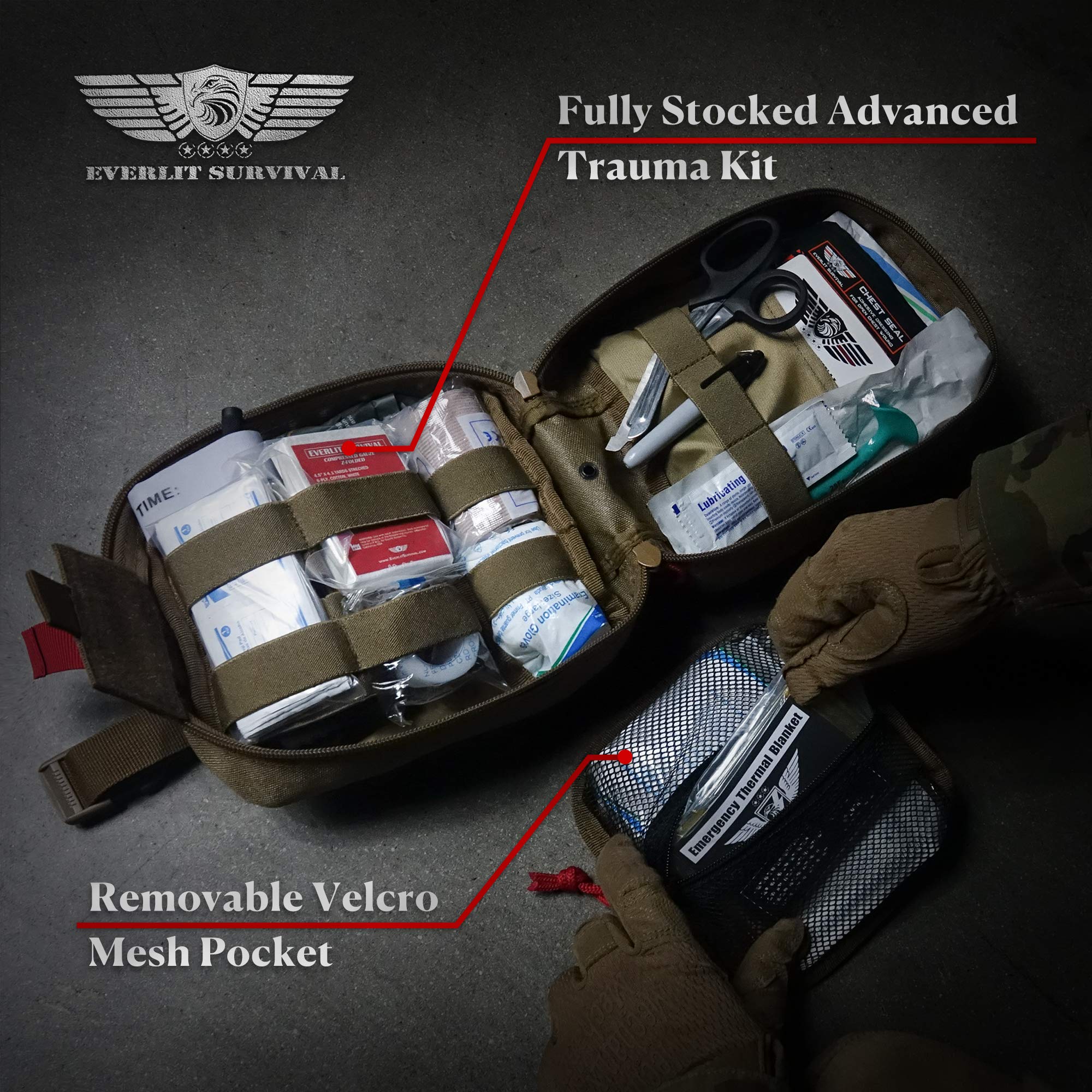 EVERLIT Emergency Trauma Kit GEN-II Mil-Spec Nylon Las...B08DCNSQ5G ...