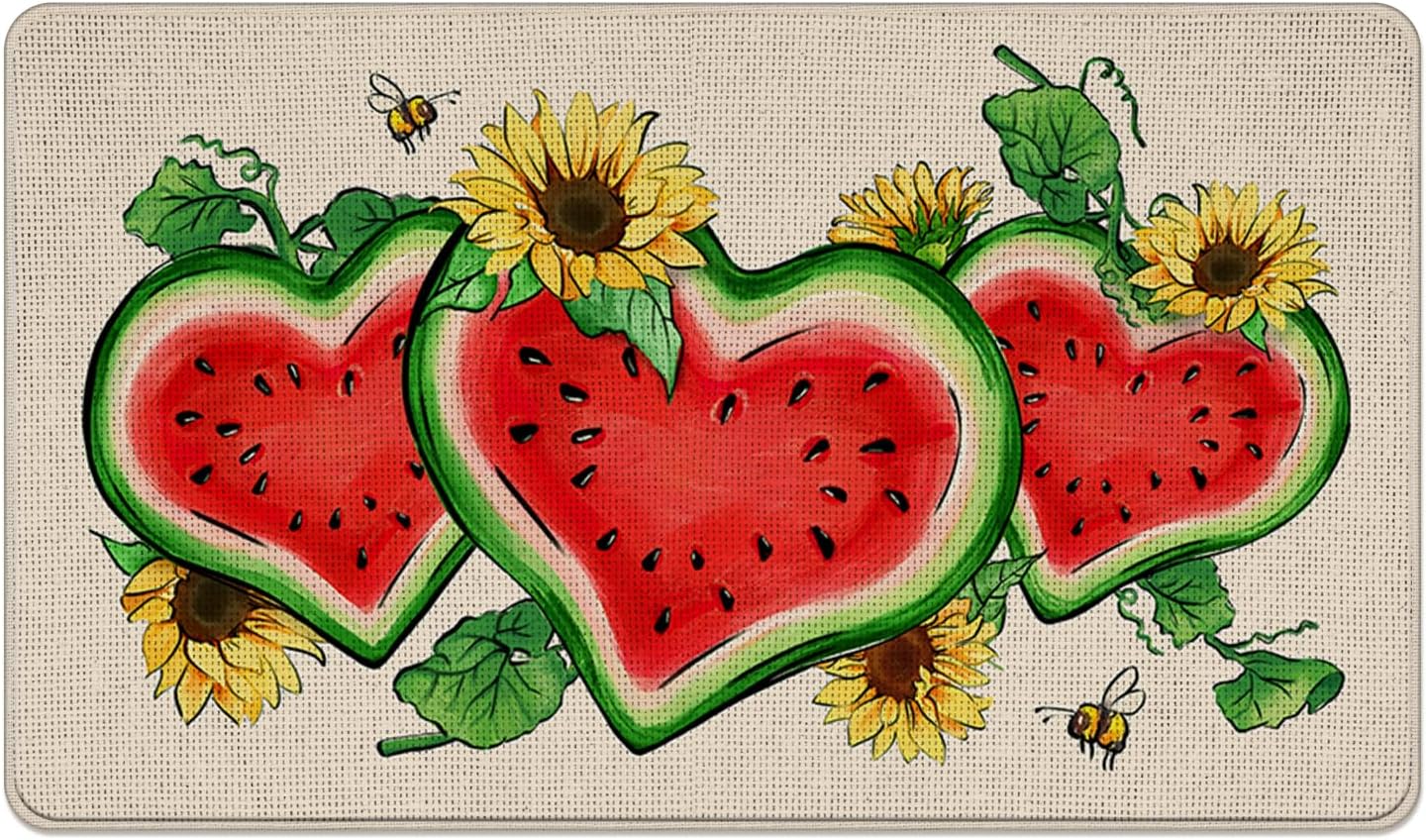 Amazon.com : Studio M MatMates Sweet Watermelon Decorative Floor Mat ...
