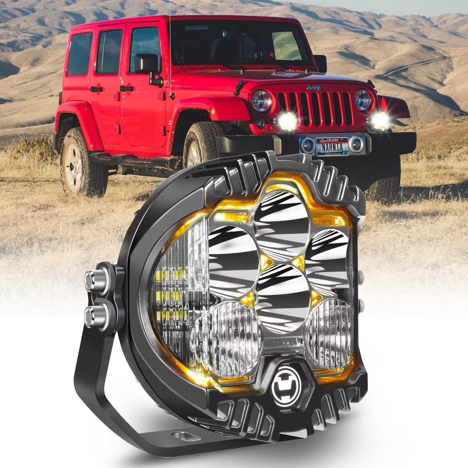 Amazon.com: 5 Inch 50W LED Offroad Lights 1 PCS Side Shooter LED Pod ...