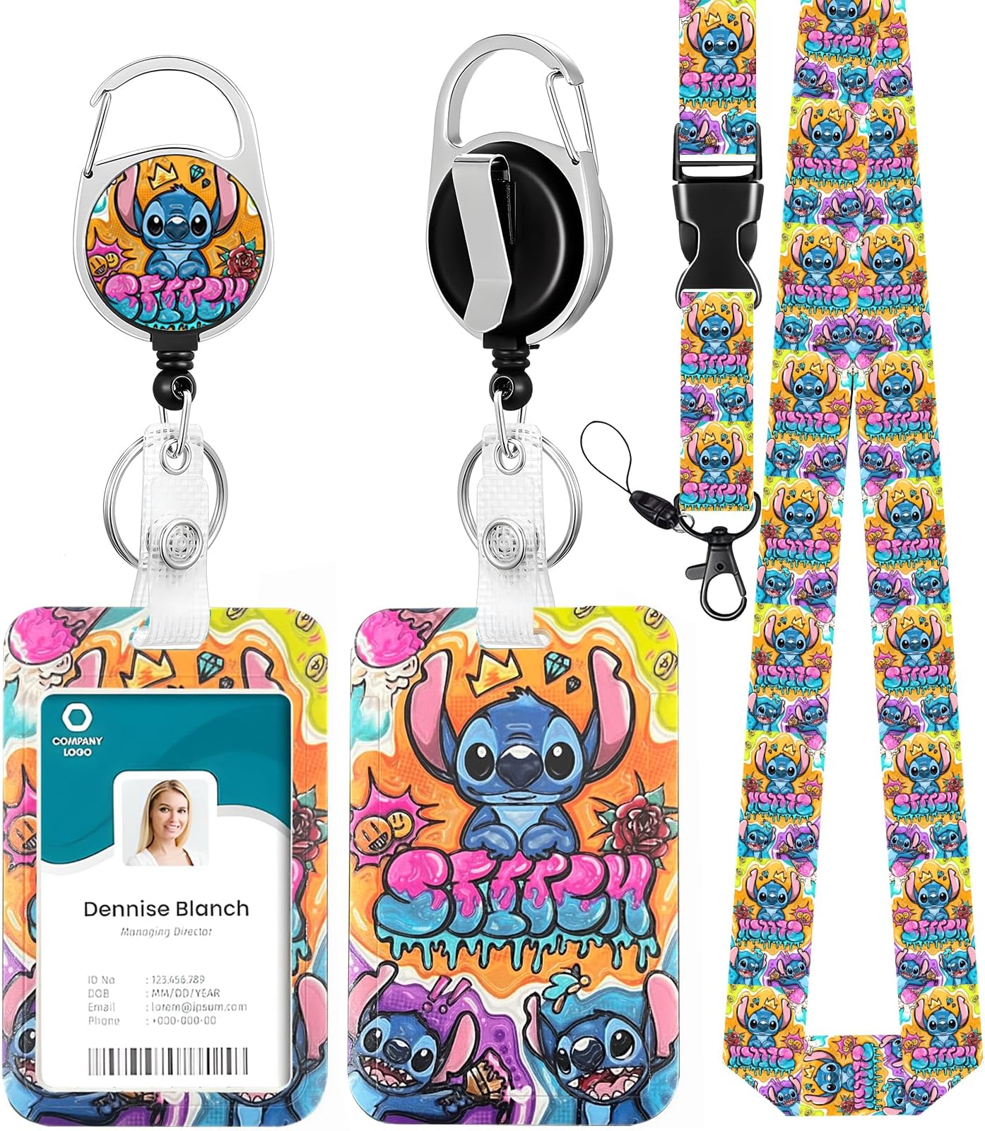 Amazon.com : 2 Pack Neck Lanyard with ID Badge Holder for Keys Key ...